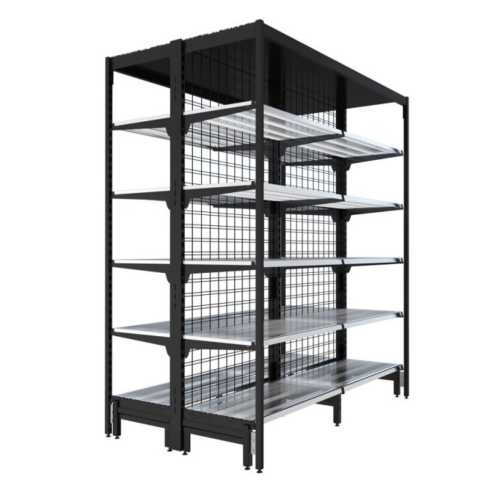 S-Mart 1830Lx2210H Double-Sided Outrigger Shelving