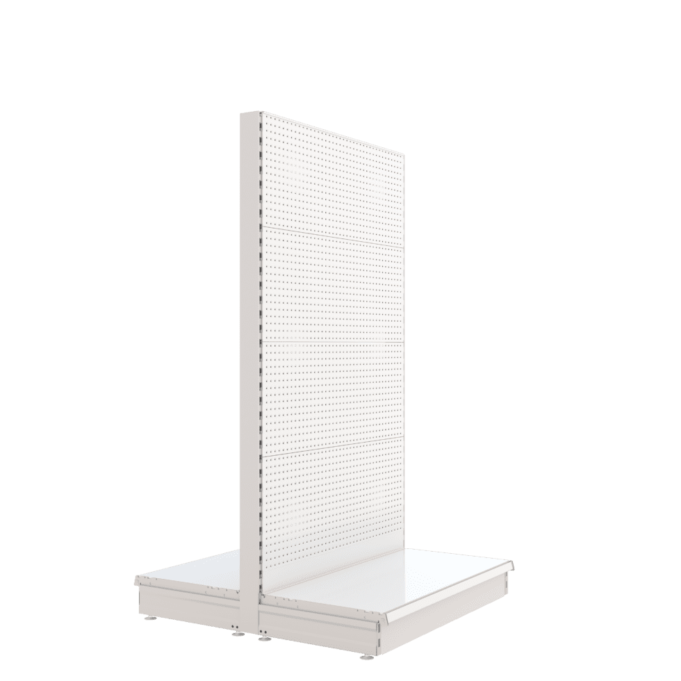 S-Mart 1000L x 1800H Double-Sided Gondola Volcano Back White