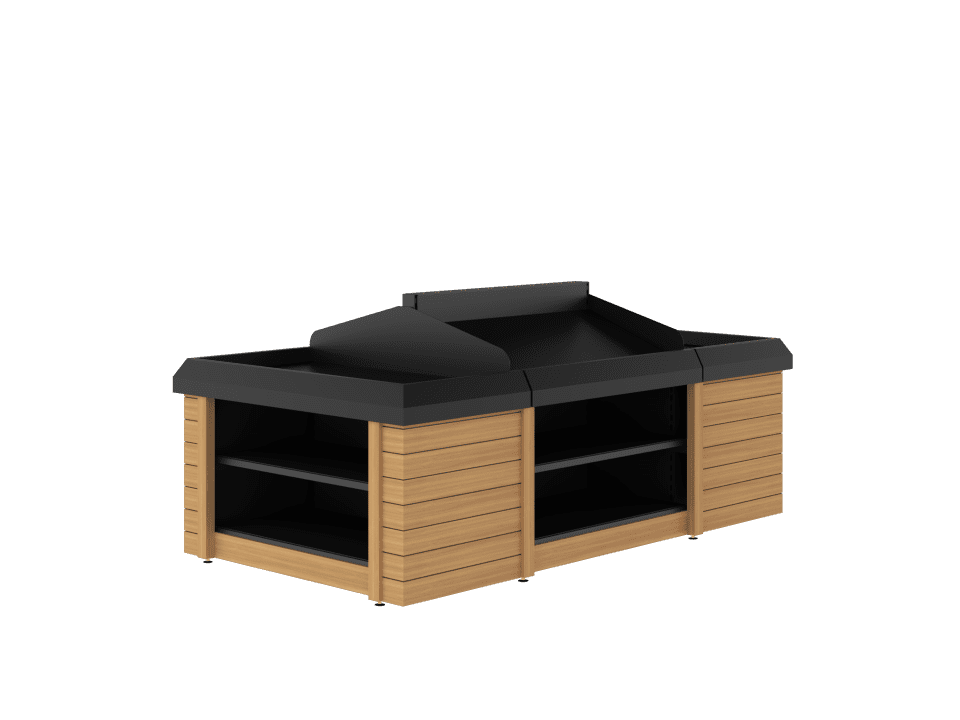 Produce Bunk - Double Sided 1-Tier With Square End Bay (Flat Base ...